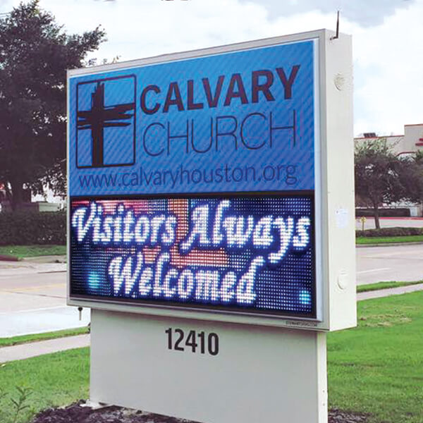 Church Sign for Calvary Church - Stafford, TX