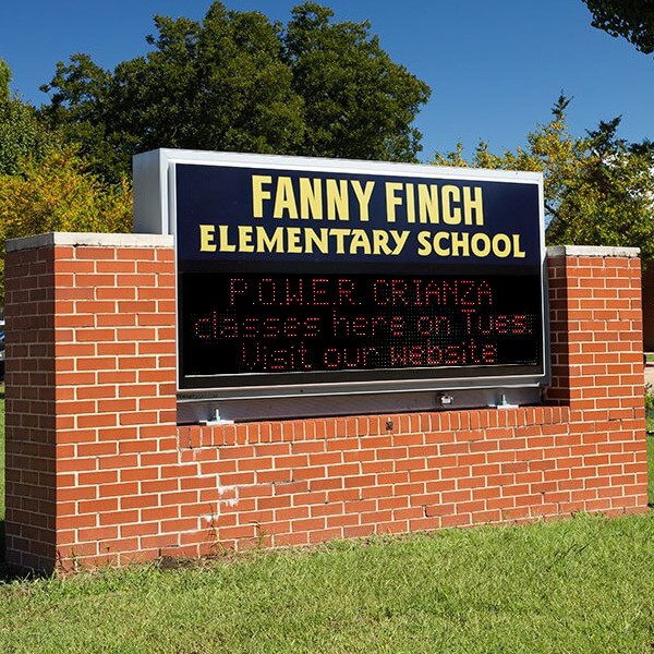 School Sign for Finch Elementary - Mckinney, TX